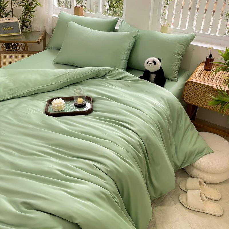 Zen Bamboo Flat Sheet Duvet Cover Set – Soft, Cooling Bedsheet